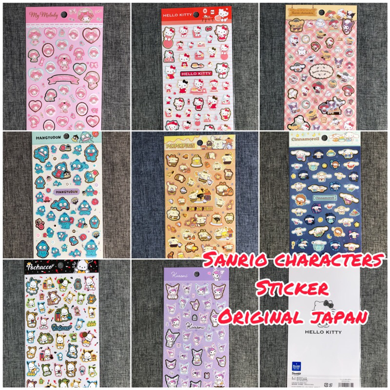 Sanrio characters sticker sitcker hello kitty pompompurin cinnamoroll ...