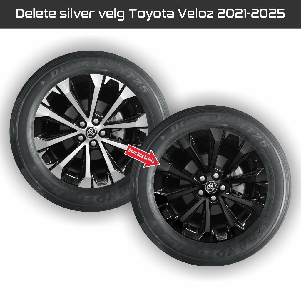 Sticker Delete silver rims All new toyota veloz 2021-2025 R17 (price 5 ...