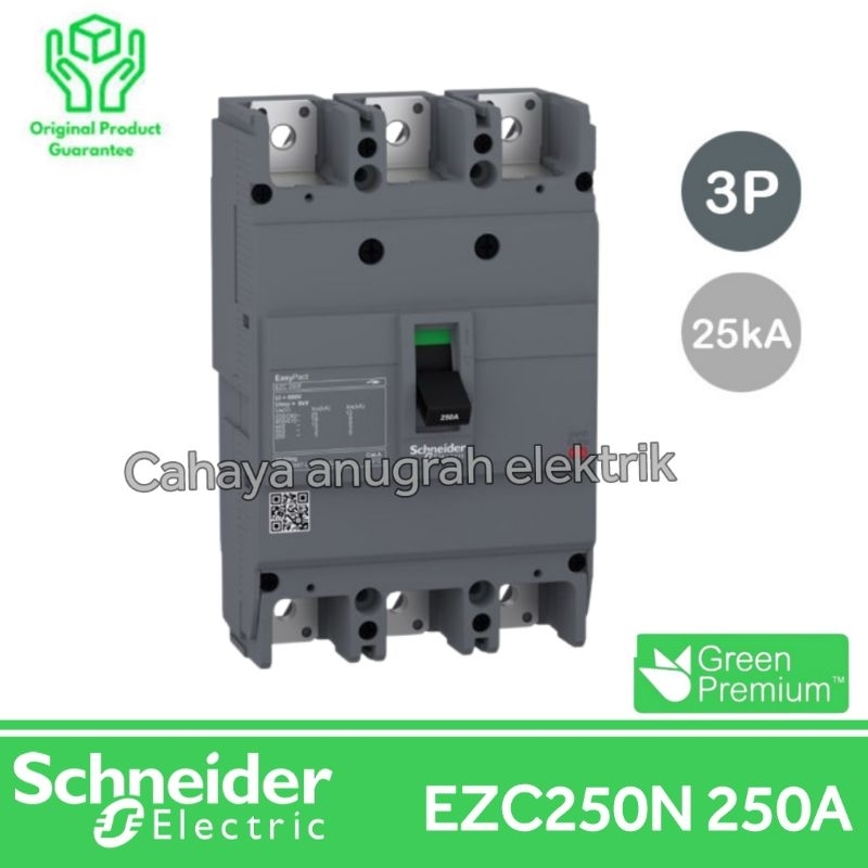 Mccb SCHNEIDER EZC250N 250A 3P MCCB 250 Ampere 3 PHASE NFB 250A 3pole ...