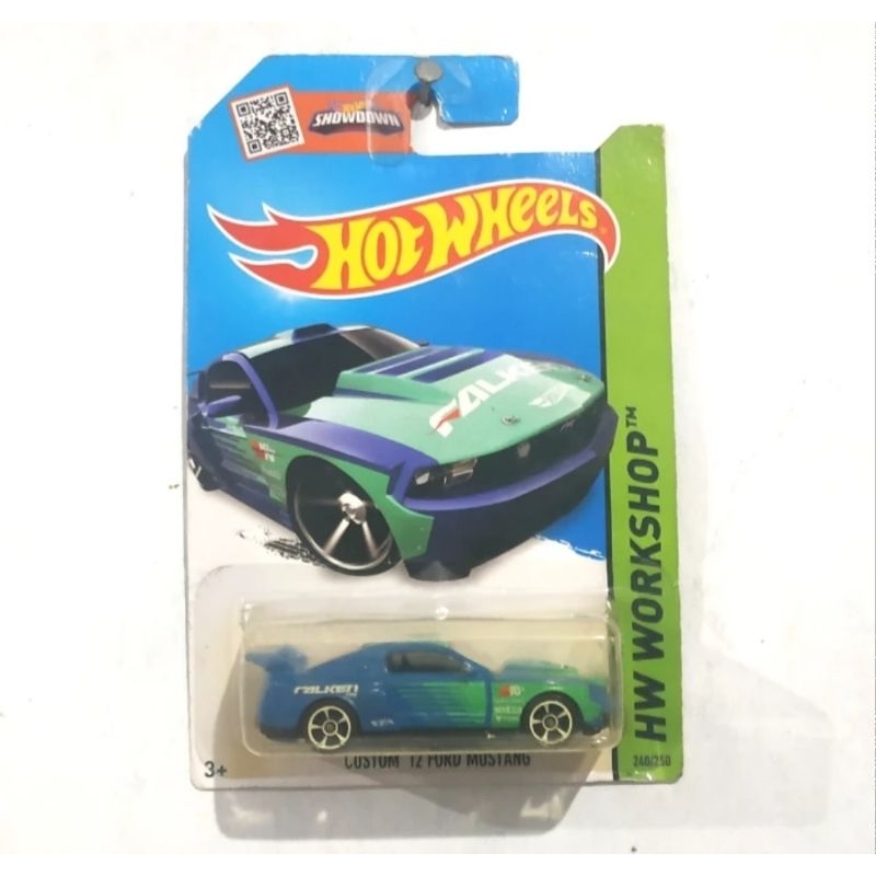 HIJAU Hot Wheels Custom 12 Ford Mustang Falken green blue | Shopee Malaysia