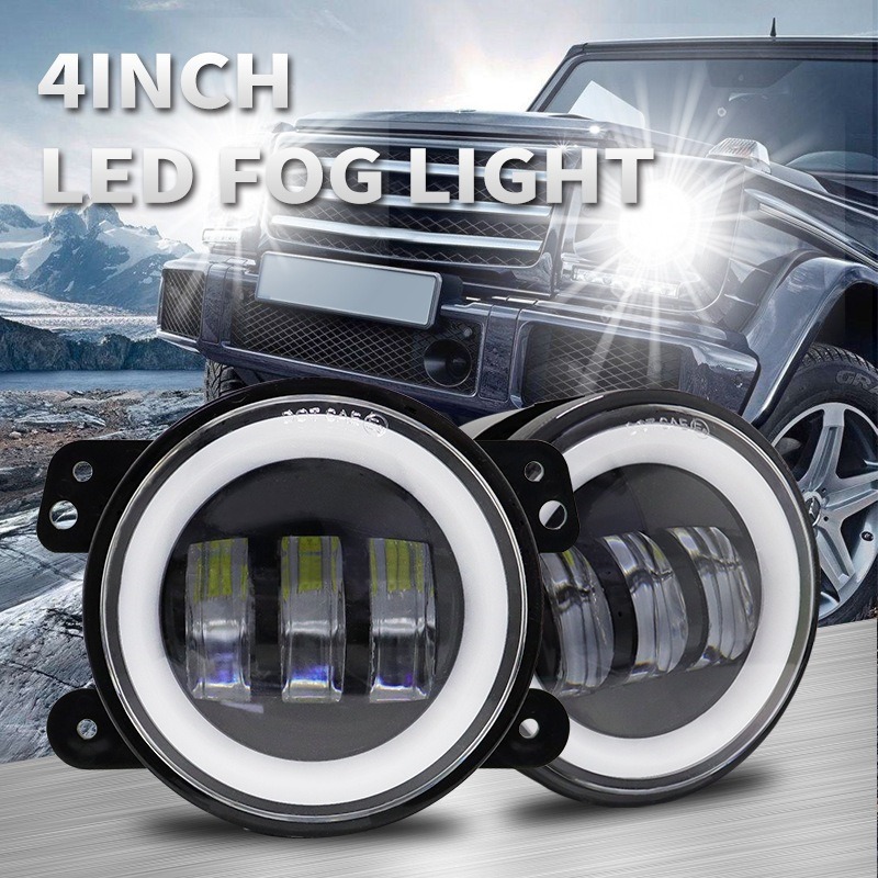 LED Foglamp Daymaker Fog lamp Angel aye white yellow / fog lamp ...