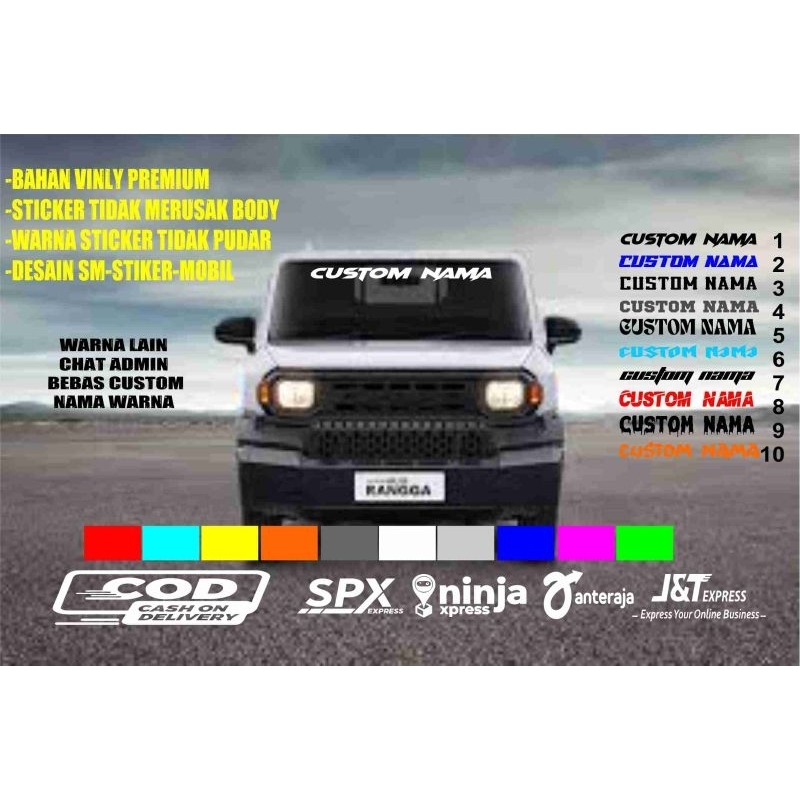 Windshield stickers with names and colors you like | Shopee Malaysia