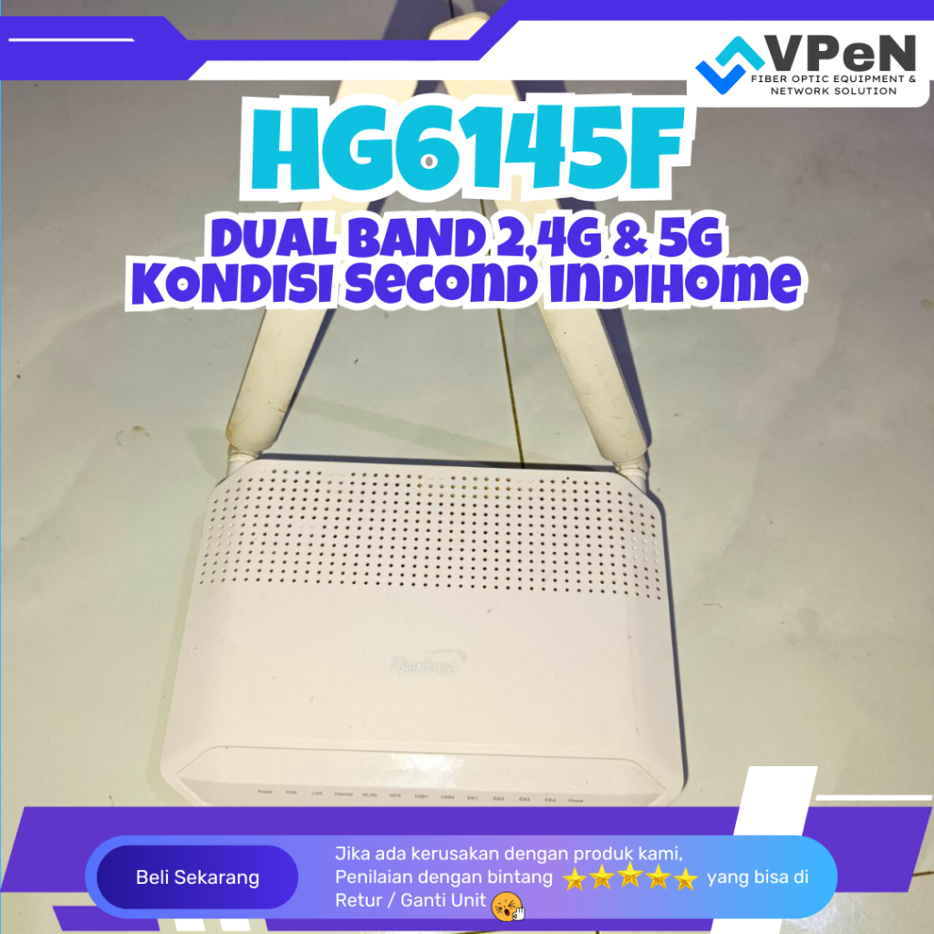 Fiberhome HG6145F ONT GPON Wireless Modem Router Used Indihome | Shopee ...