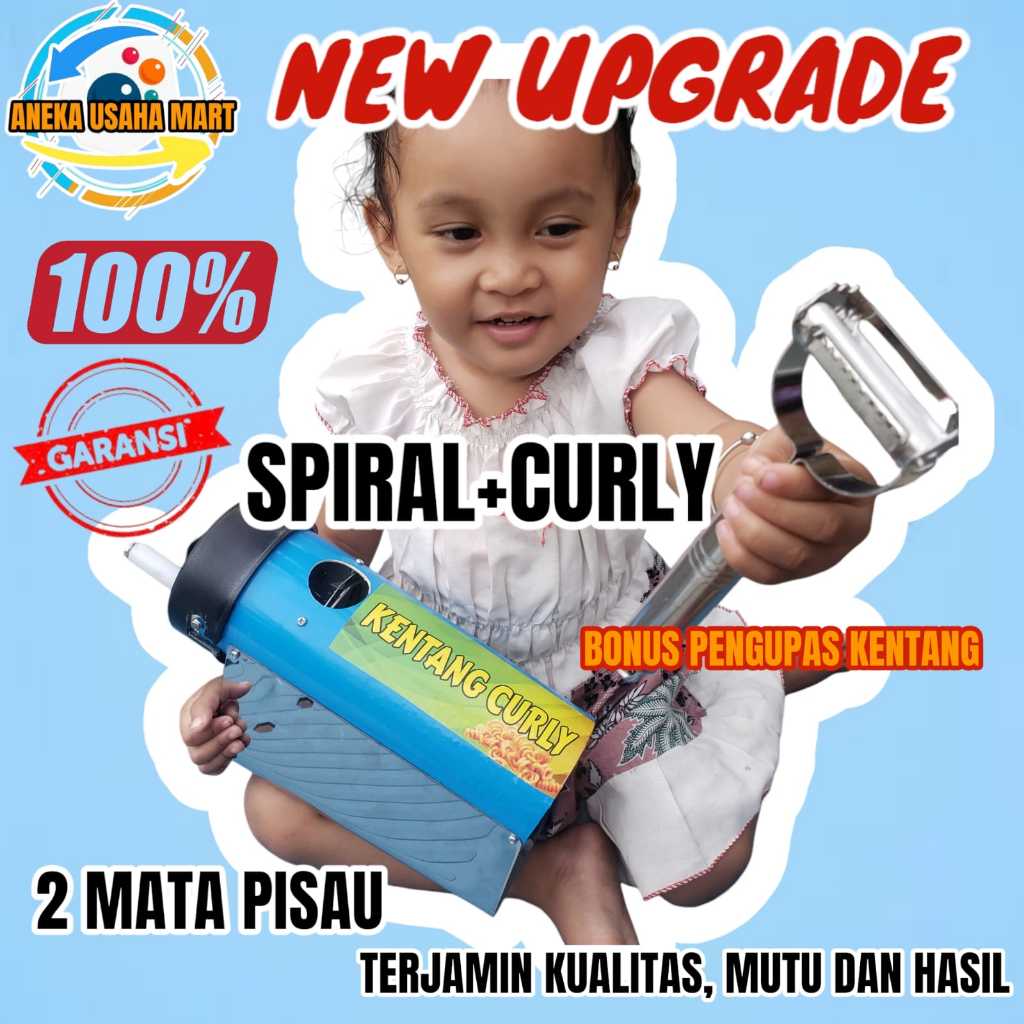 MESIN Multifunctional CURLY + SPIRAL POTATO MACHINE - CURLY POTATO ...