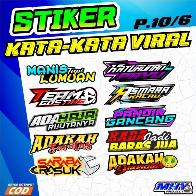 Stickers/sticker pack viral words, sticker pack cutting | Shopee Malaysia