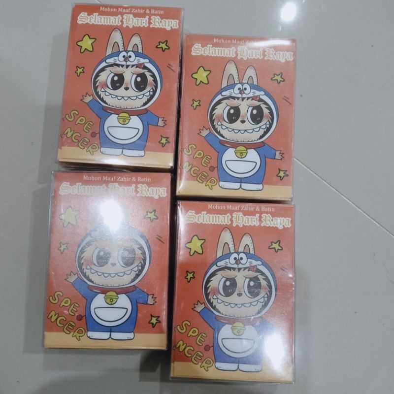 Labubu Motif Eid Envelope with Doraemon Costume | Shopee Malaysia