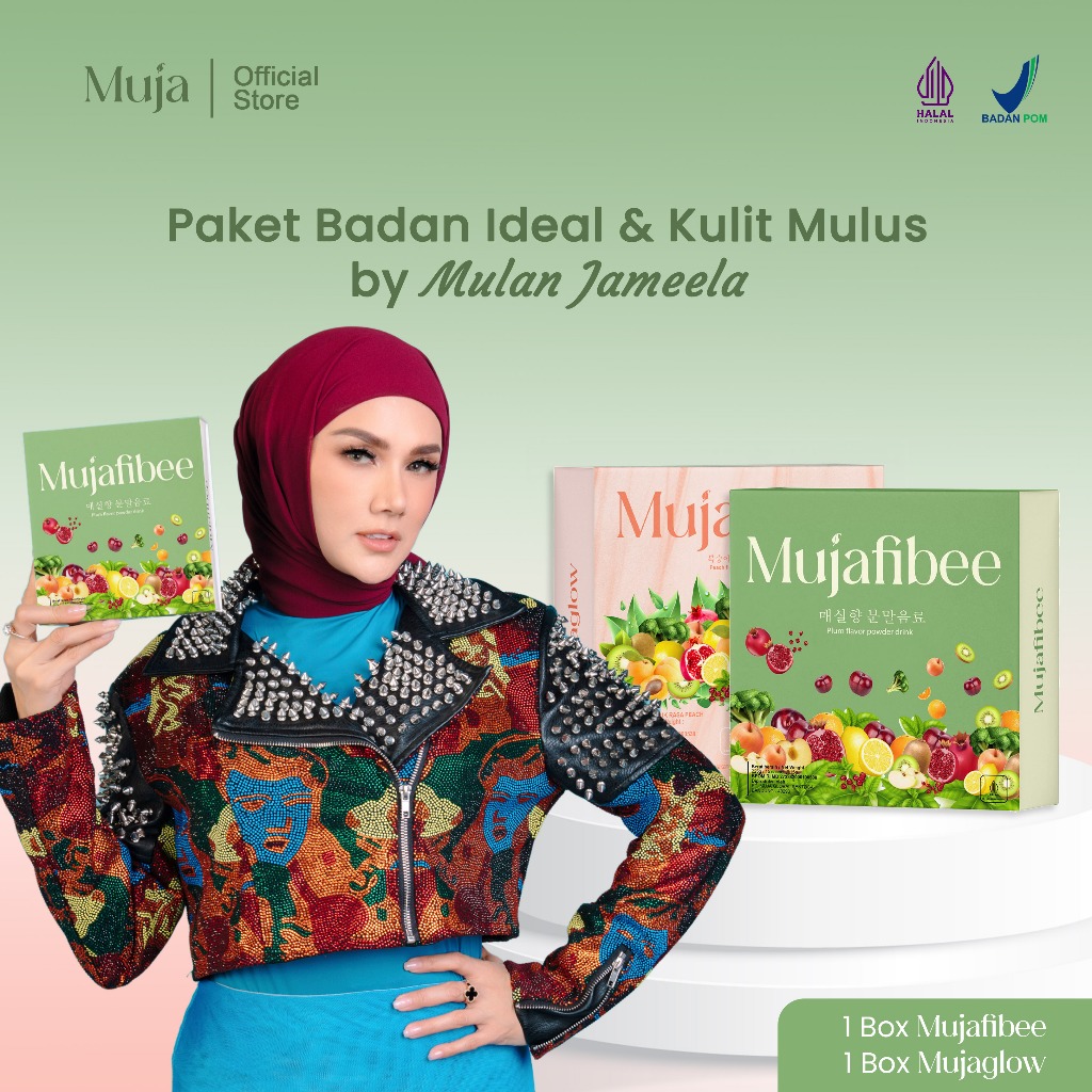 [2 Box Package] Mujafibee Fiber Drink x Mujaglow Collagen - Collagen ...