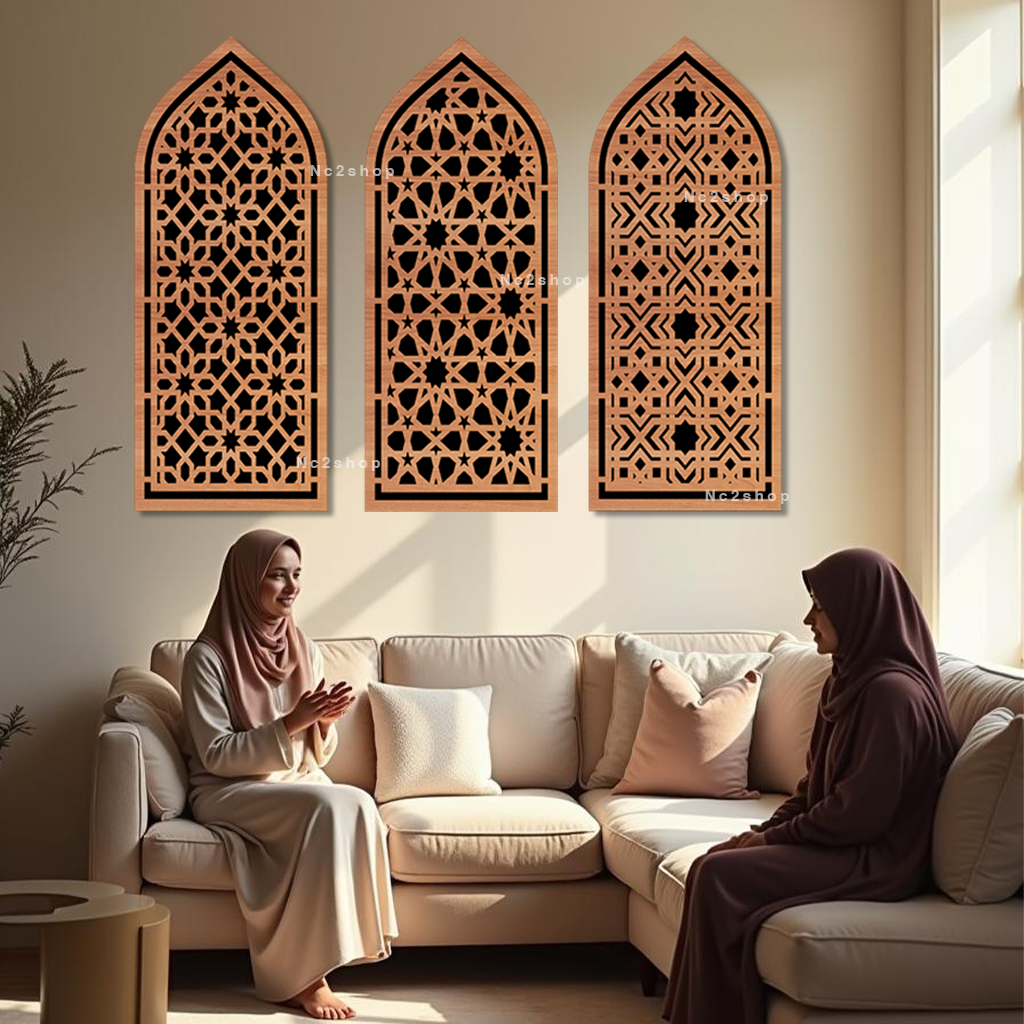 Home prayer room mihrab wooden walldecor - prayer room mihrab walldecor ...