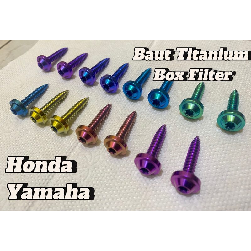 Titanium Box Bolt Universal Air Filter Universal Matic Filter Bolt Beat ...