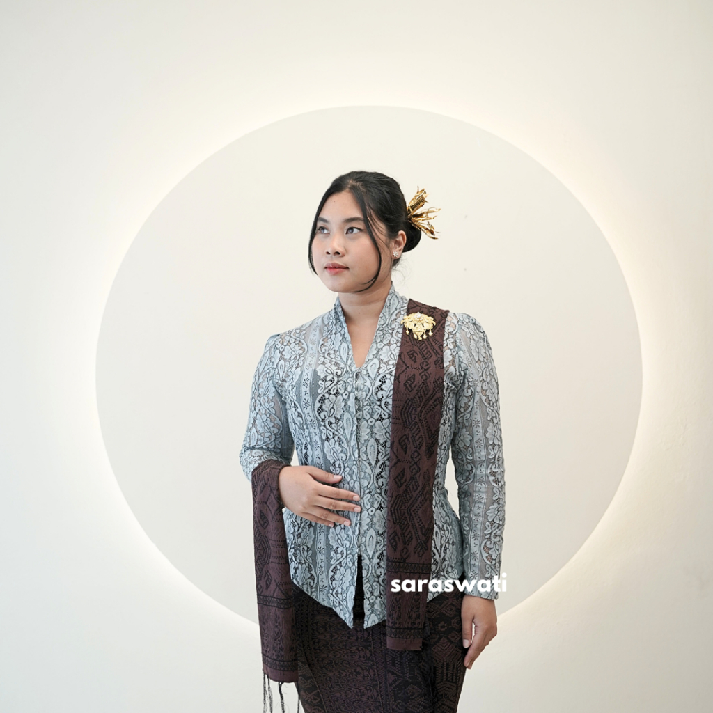 [ONE Kebaya Set] Saraswati Kebaya Bali Brukat Ready-made Kamen Skirt ...