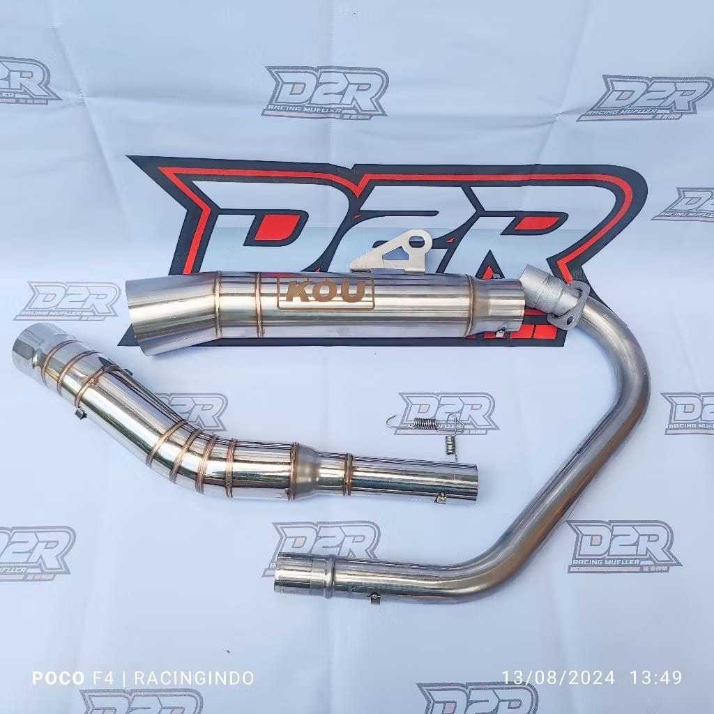 Kou Mahachai Superrr Open Exhaust Pipe 51mm Set para sa TMX125/155 ...