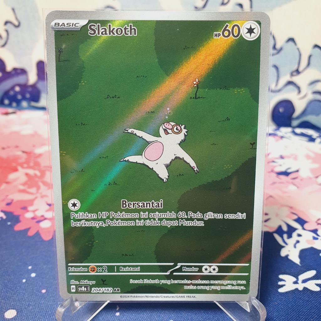 Slakoth AR sv8s 204/182 Pokemon TCG Indonesia Flash Constellation ...