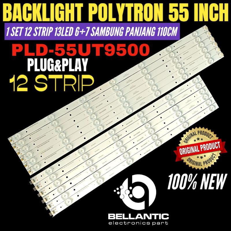 Backlight LED TV POLYTRON 55 INCH PLD-55 UT9500 BACKLIGHT POLYTRON TV ...