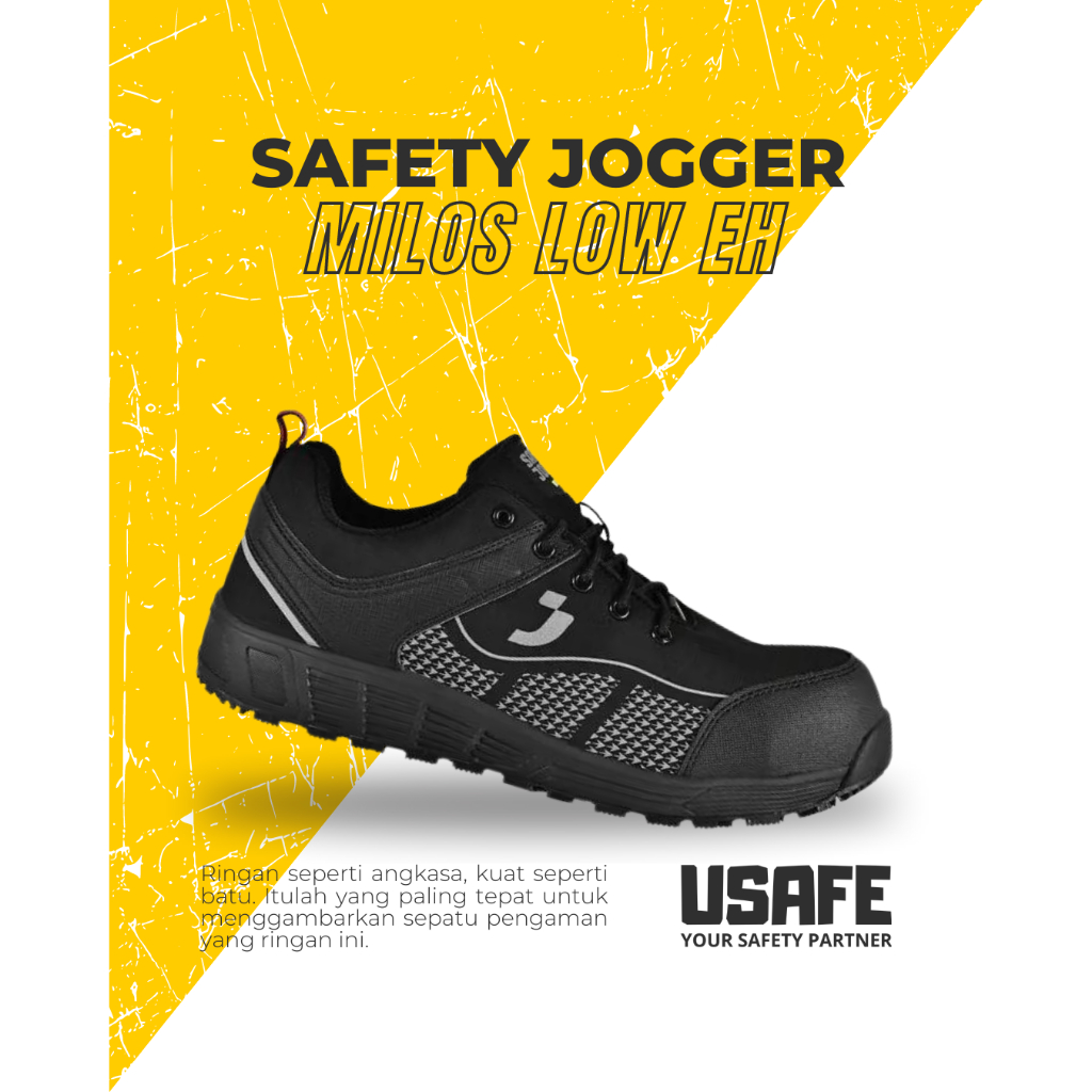(GUARANTEE) Milos Low S1P EH Jogger Safety Shoes (Electric Hazard ...