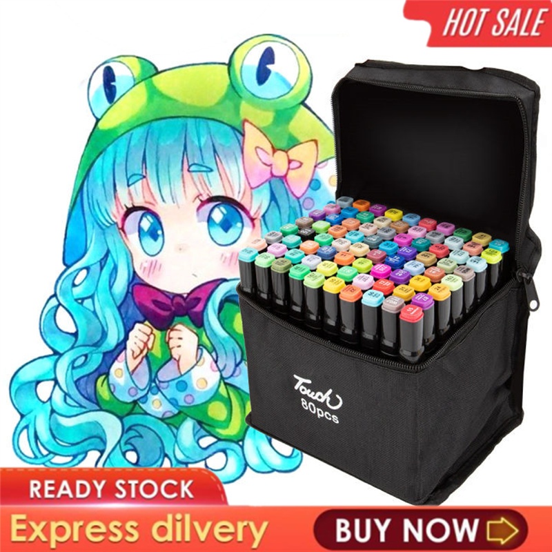 Marker Pen Set Touch five Markers Dual Tip Color Alcohol Marker Set ...