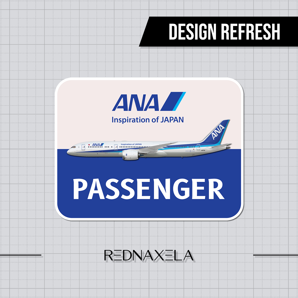 Vinyl Sticker All Nippon Airways ANA Card Model Passenger Sign Sticker ...