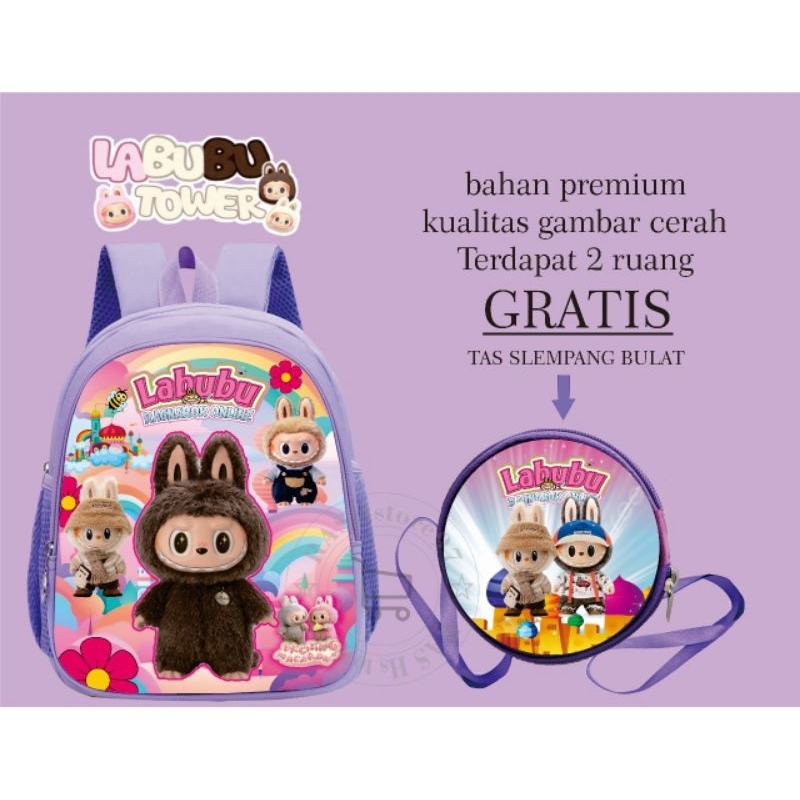 Labubu Doll Character Children's Backpacks/Latest Labubu Kindergarten ...