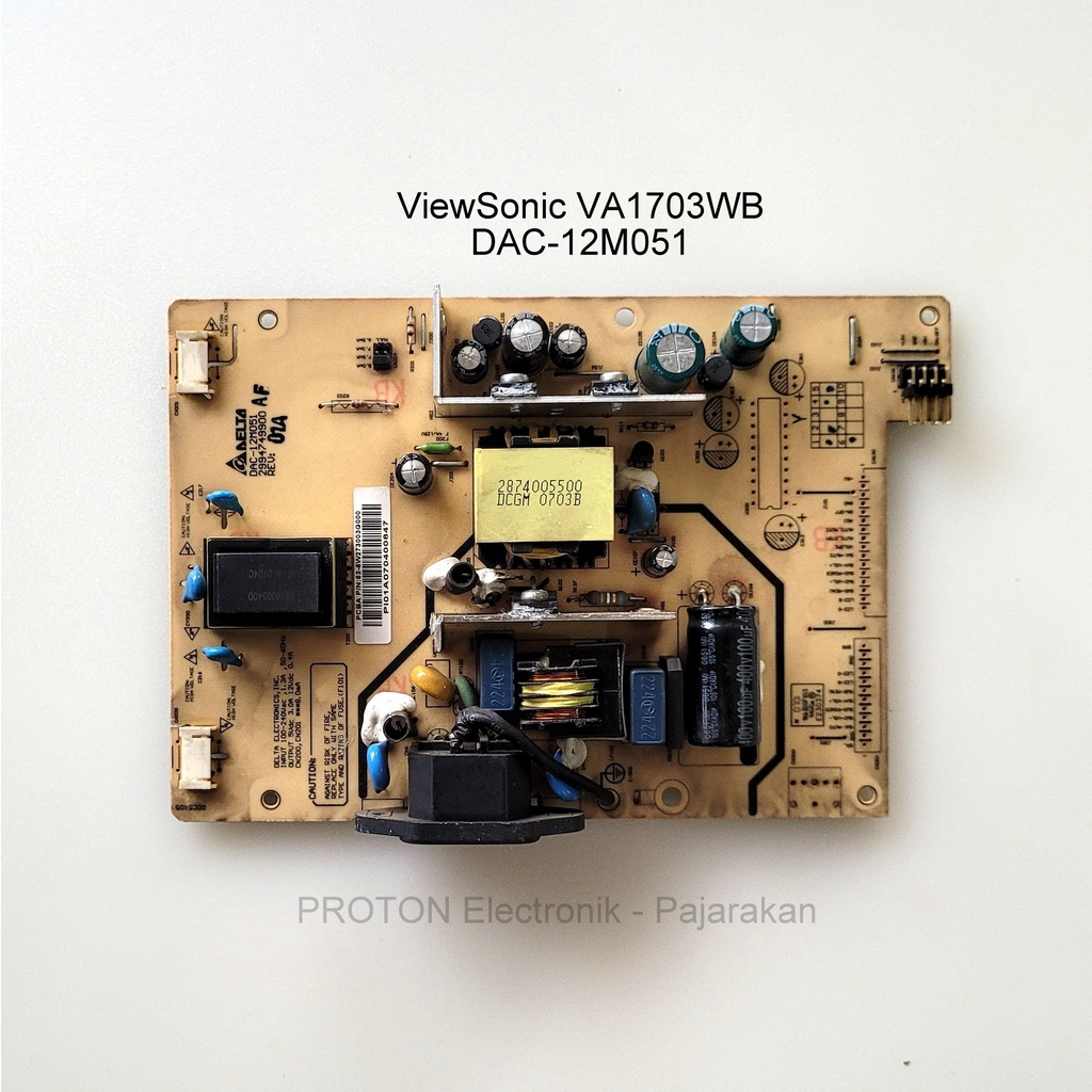 Psu LCD Monitor ViewSonic VA1703WB Power Supply Board PCB DAC-12M051 ...