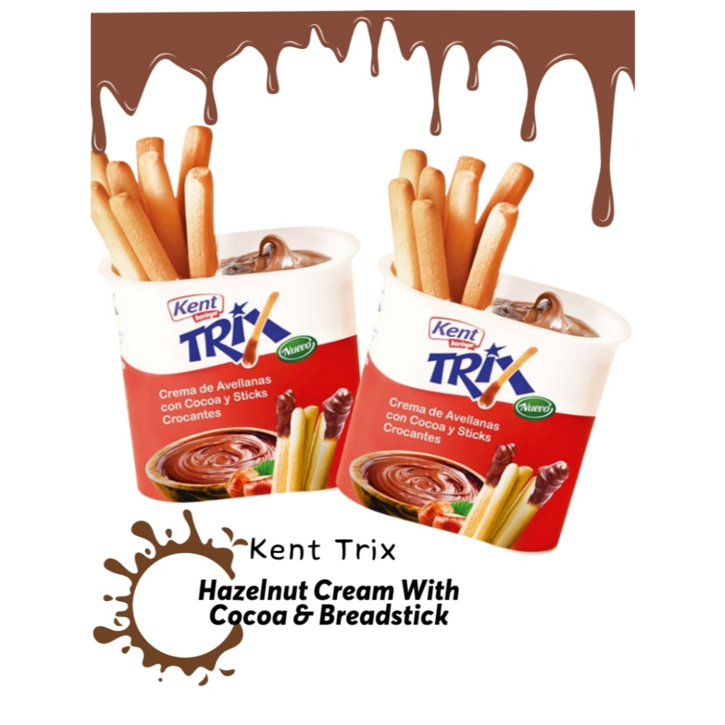 Kent Trix Hazelnut Cream Snacks With Cocoa & Breadstick made in Turkiye ...