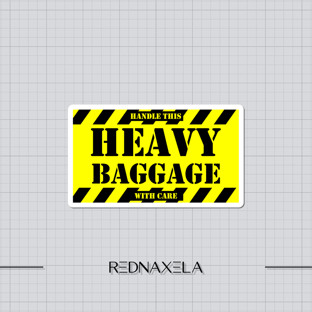 Vinyl Heavy Baggage Warning Sticker Outdoor Luggage Sticker Waterproof ...