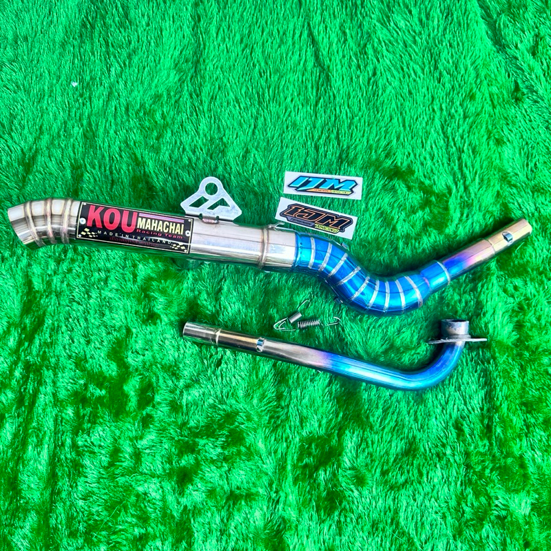 Exhaust kou mahachai Super open Thick pipe and big elbow for xrm 125 ...