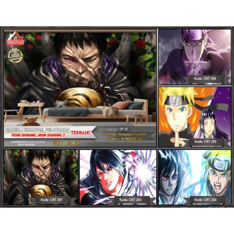 Naruto Cartoon Theme Custom 3D Wallpaper | Sasuke | Sakura | Children's ...