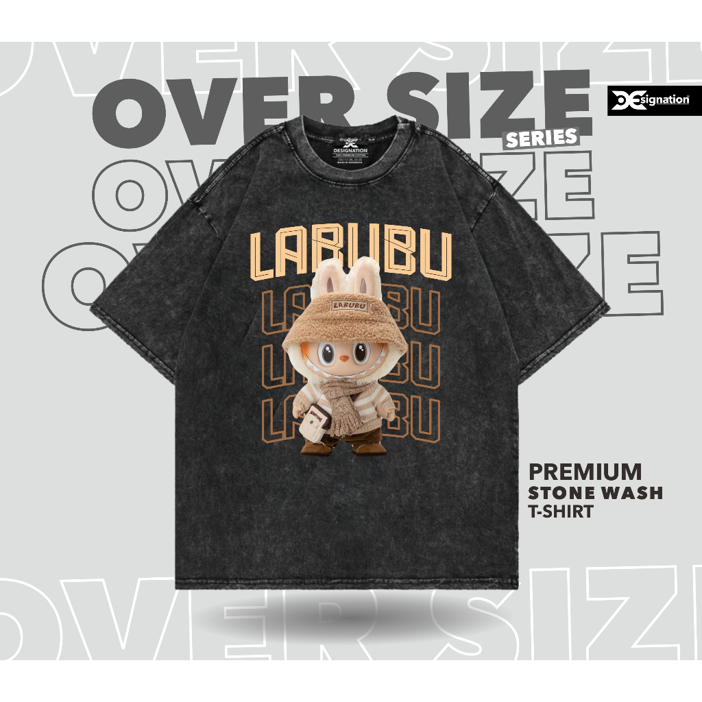 Labubu Stone Wash T-shirt Oversize 24s / Tshirt LABUBU Clothes Viral ...