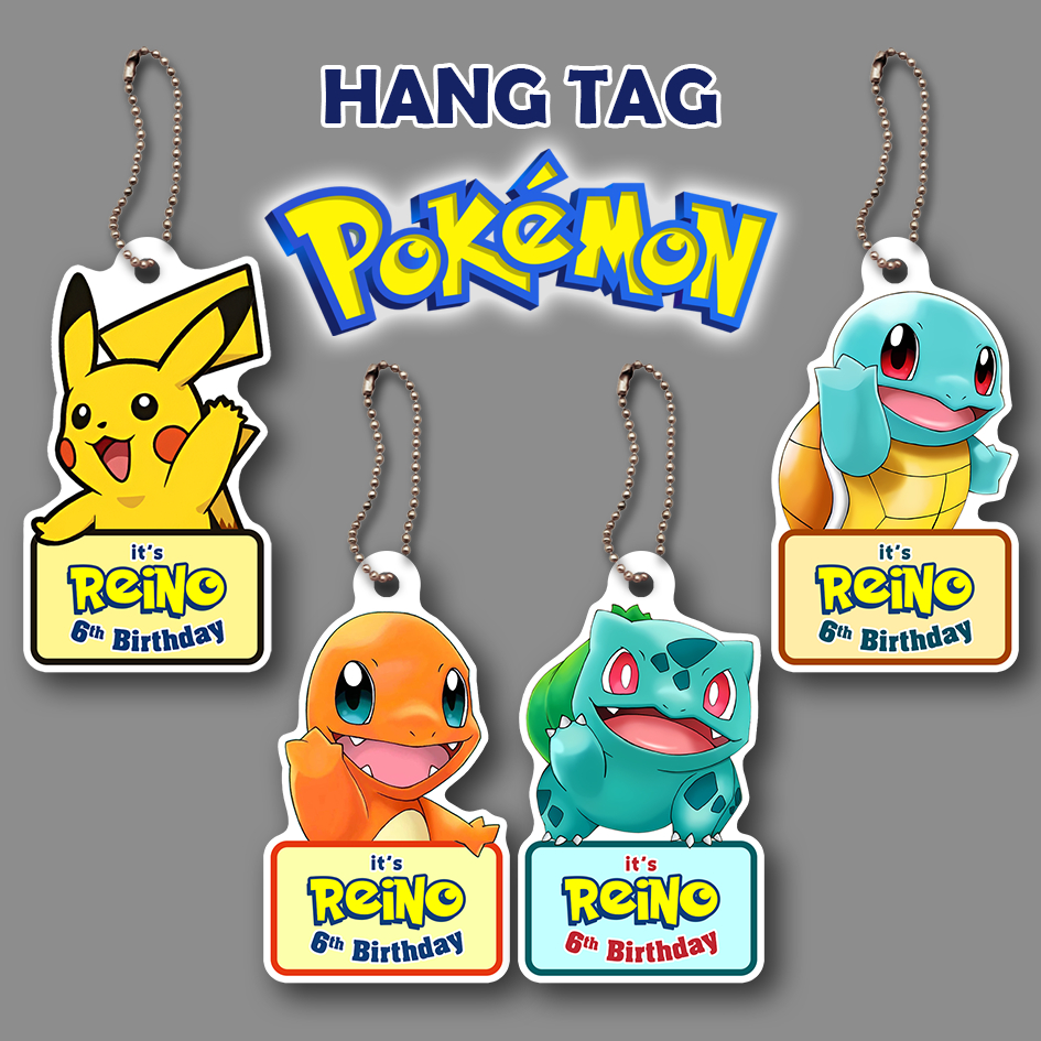 [27PCS] Pokemon AND FRIENDS CHILDREN'S BIRTHDAY HANG TAG BOYS GIRLS ...