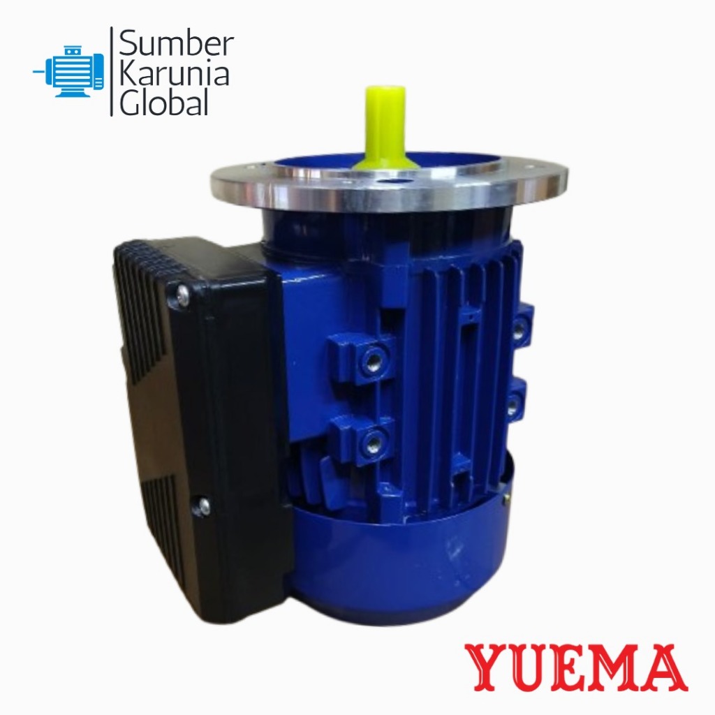 Electro motor 1/2 HP 1 Phase 4P B5 Yuema YAL 1400 RPM Foot Mounted ...