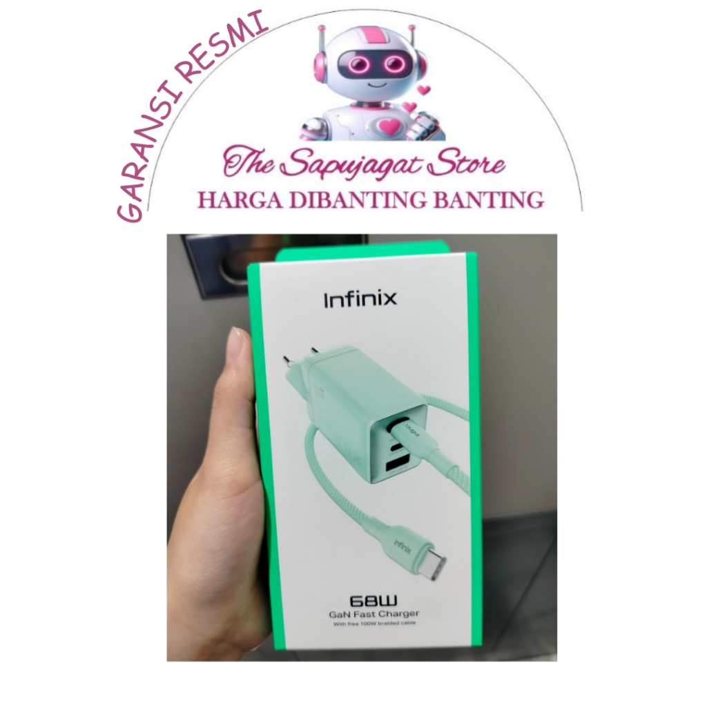 Infinix GaN Fast Charger 68 watt Official Bandung | Shopee Malaysia