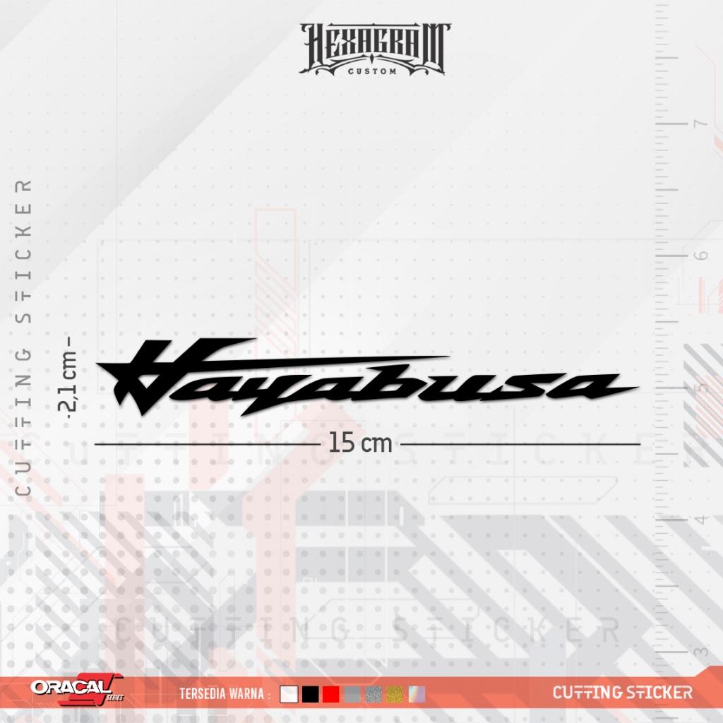 Cutting Sticker Suzuki Hayabusa Text Logo Medium | Hayabusa Medium Logo ...