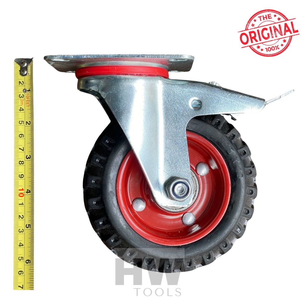 5 Inch Flower Rubber Wheels Live Brakes Cart Wheels Showcase Trolley ...