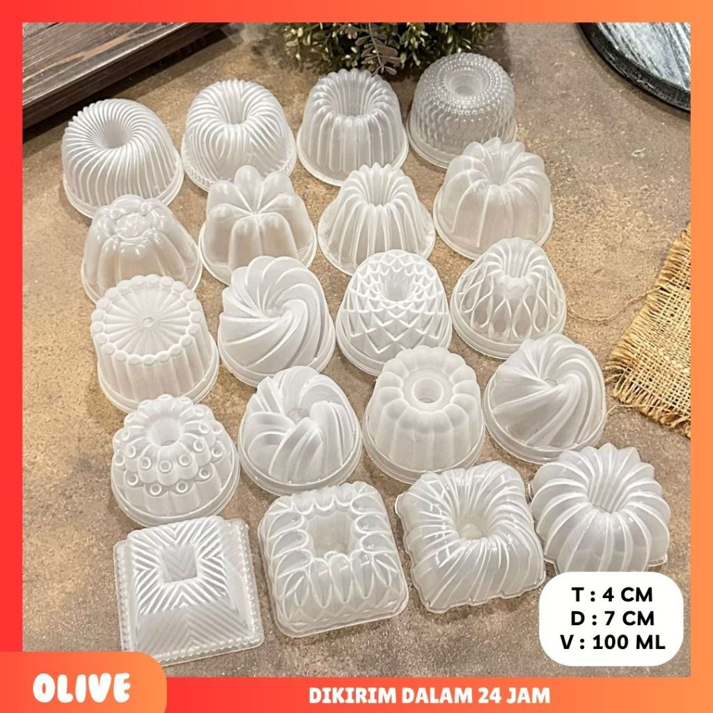 [20 pcs 20 Motifs] Mini Thick PP plastic premium pudding mold / Cake ...