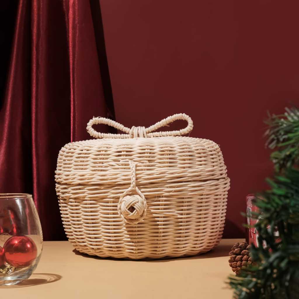 Ribbon RATTAN BAG - Christmas Hampers Packaging RATTAN Box | Shopee ...