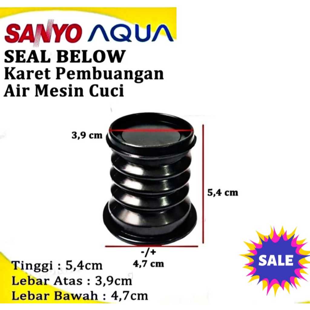 MESIN Rubber Seal Below Drain Valve SANYO AQUA Washing Machine Water ...