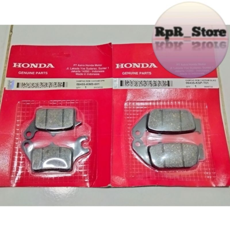 Sonic 150 supra gtr front and rear brake lining Dispad (KSP KWB ...