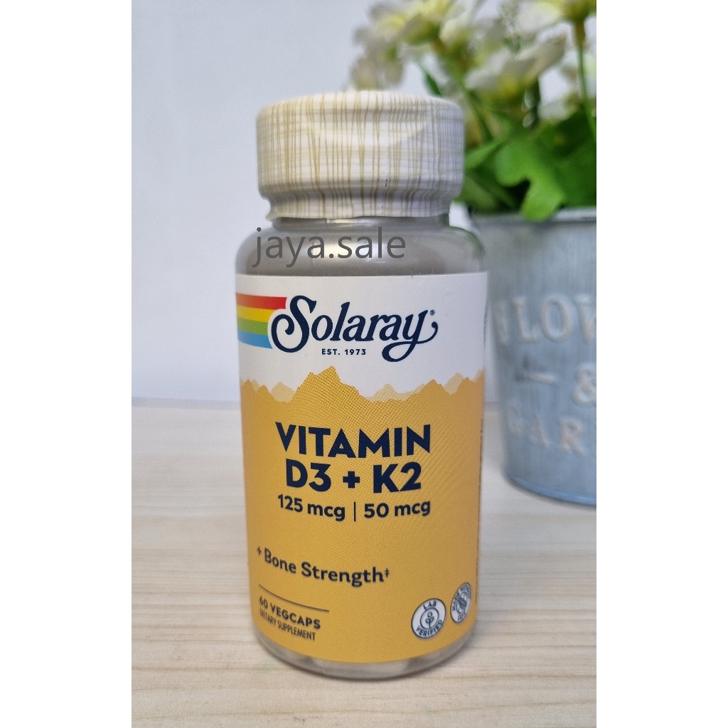 Solaray Vitamin D3 + K2, Vitamin D3 5000 IU + K2 | Shopee Malaysia