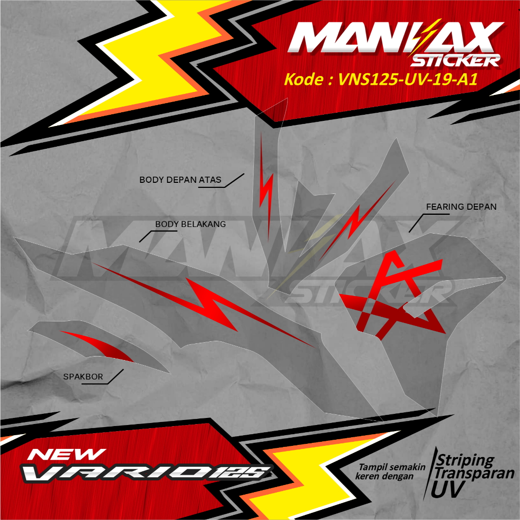Transparent STRIPING CLICK VARIO 125 2023 GEN 2 Years 2023 VARIO 2024 ...