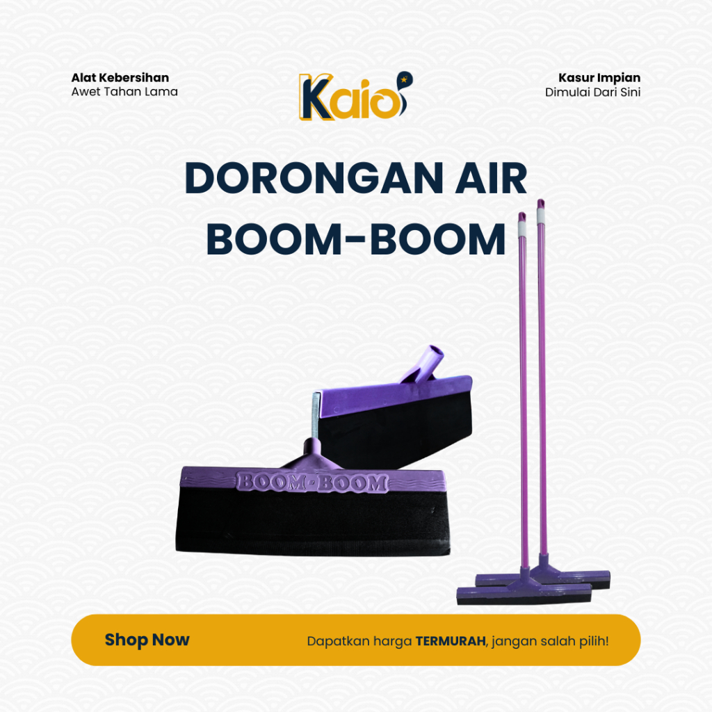 Boom CLEAN Water Push Floor Wiper l Iron Handle Rubber Mop l Refill ...