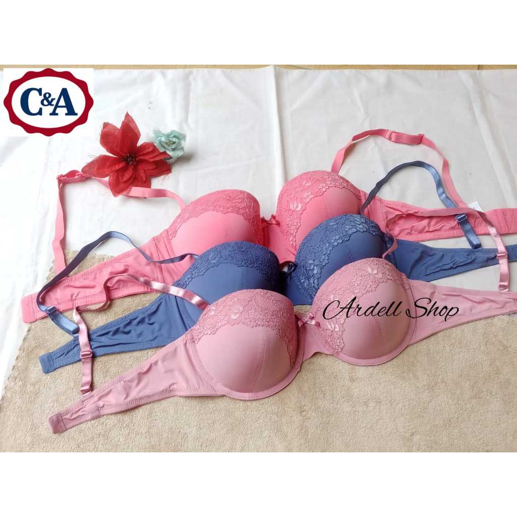 CC The C&a Balcony Bra Women's Underwire Half cup Strapless 38B LAR ...