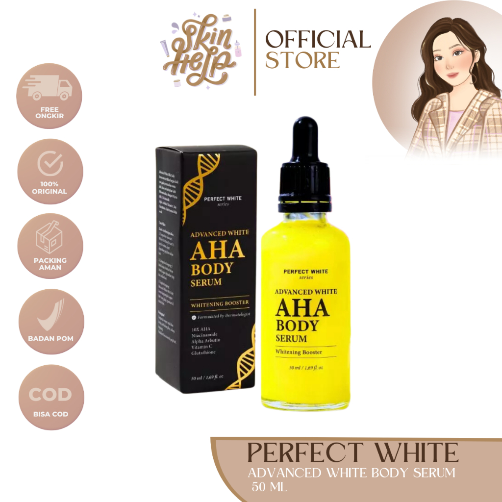 Perfect WHITE - ADVANCED AHA Body Serum 50ml | With 10X AHA Whitening ...