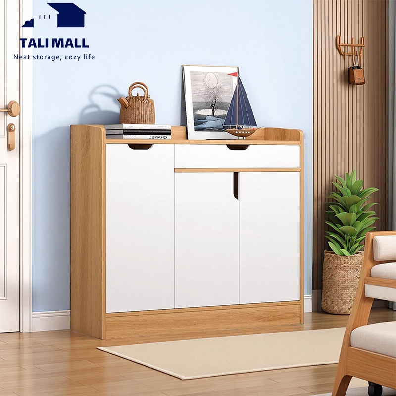 KAYU Shoe Cabinet Anti-Dust Wooden Shoe Rack 2 Door Shoe Cabinet ...