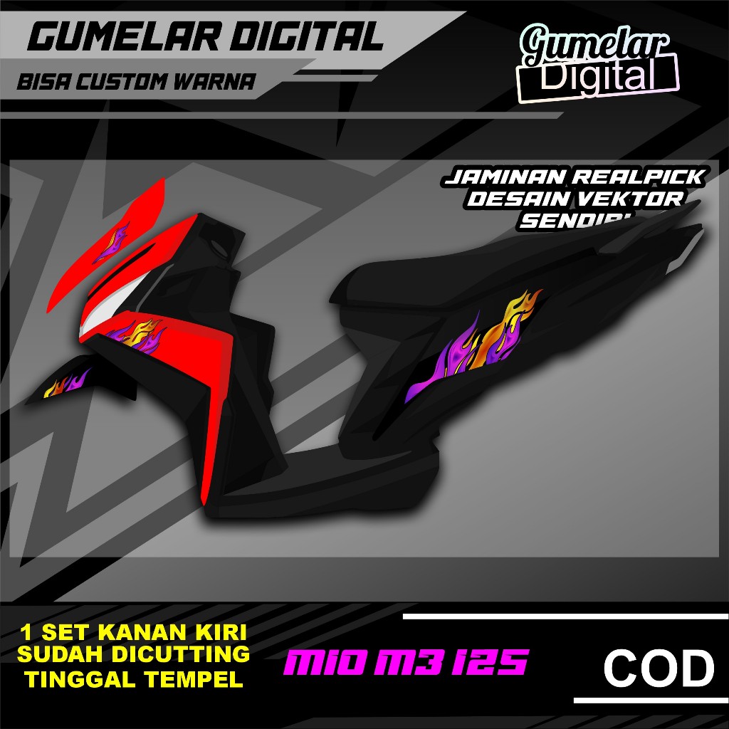 Simple STRIPPING YAMAHA MIO M3 MIO 125 API LIVERY SS R Rainbow Already ...