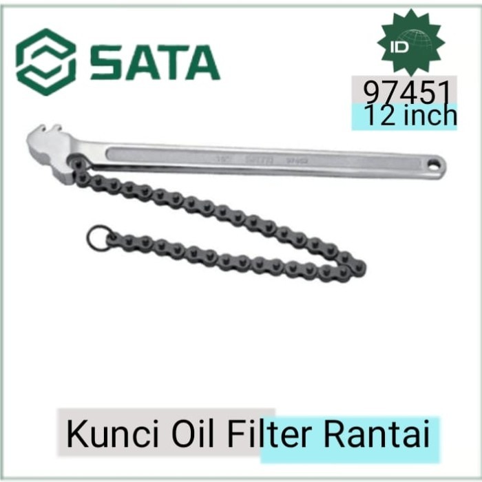 CHAIN OIL FILTER KEY / CHAIN PIPE WRENCH 12 INCH 97451 SATA TOOLS ...