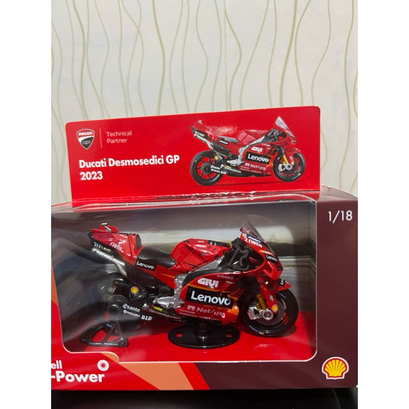 Shell Ducati Desmosedici GP23 Moto GP Diecast Motorcycle Maisto Scale 1 ...