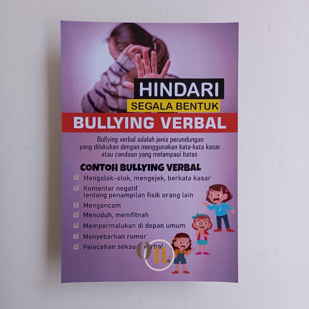 Poster Avoid All Kinds Of Verbal Bullying - Example Of Verbal Bullying ...