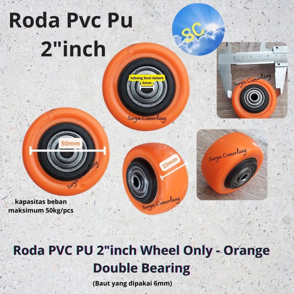 2 inch Pvc/Pu wheels - Bearing Wheel Only - 2 inch Wheels Only | Shopee ...