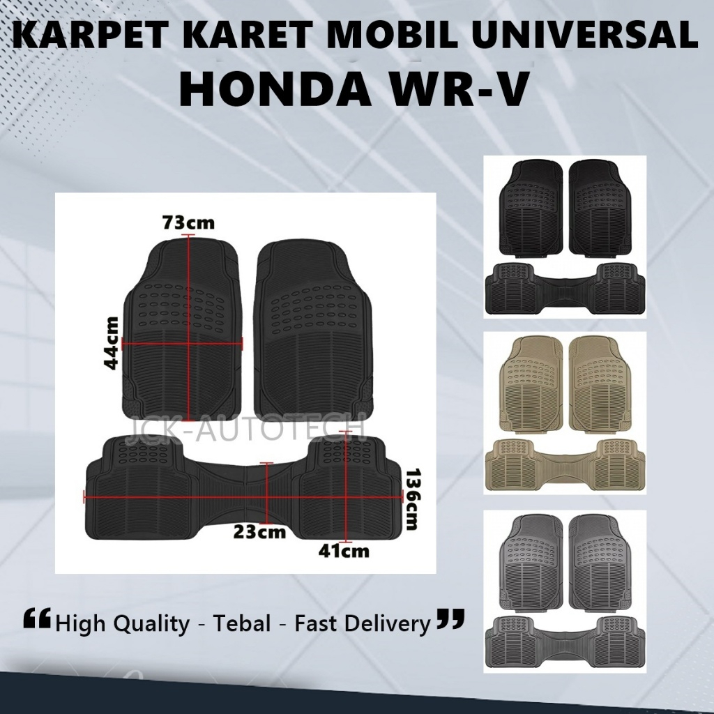 Honda WRV 2-row universal Car Rubber Carpet | Shopee Malaysia