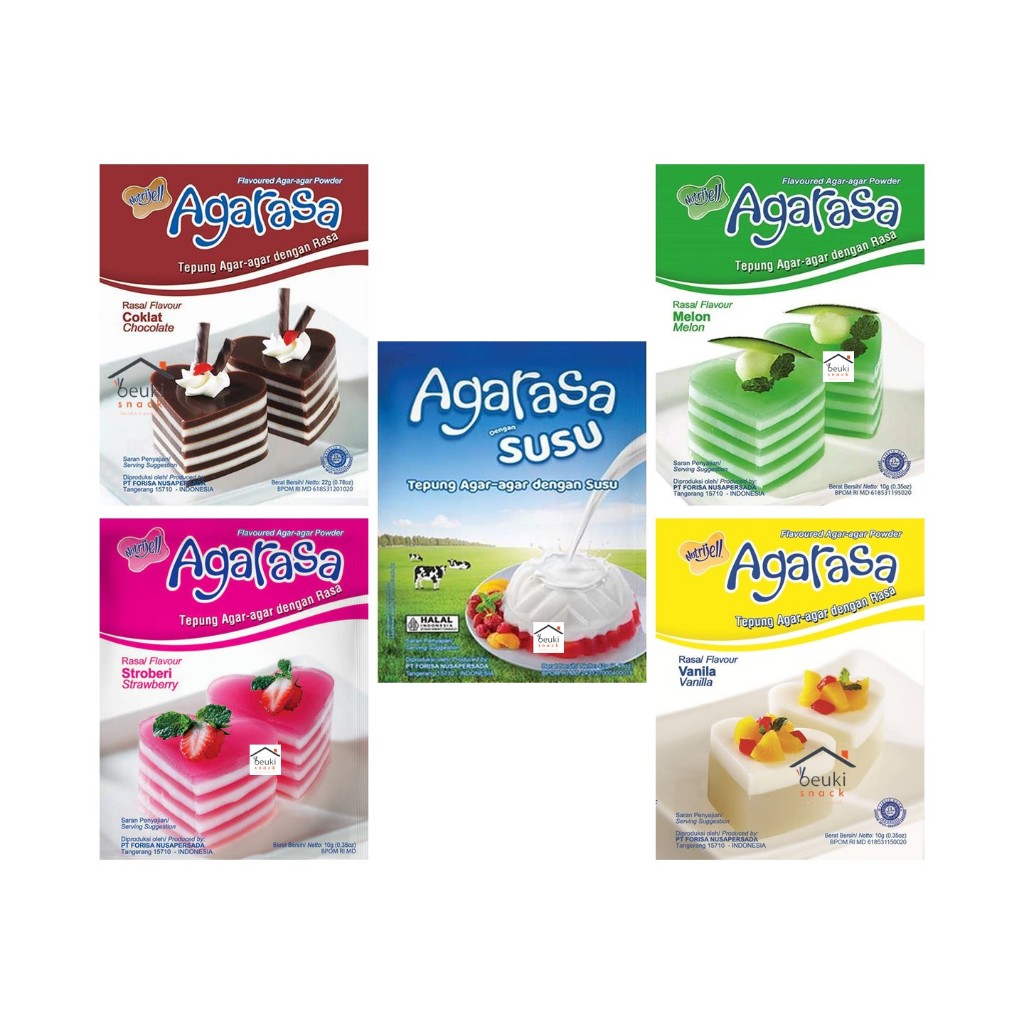 Agarasa agar Flour Rich in Fiber Various Variants Choose Flavors ...