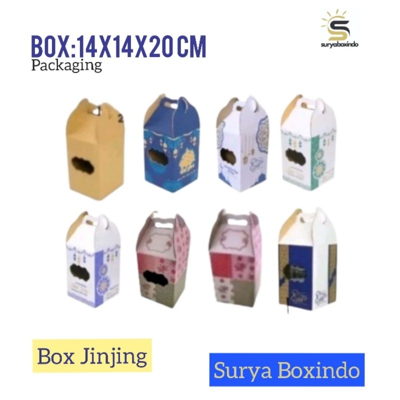 Box 14x14x20cm / Cardboard (500 gram Box contains 3 round jars) / Eid ...